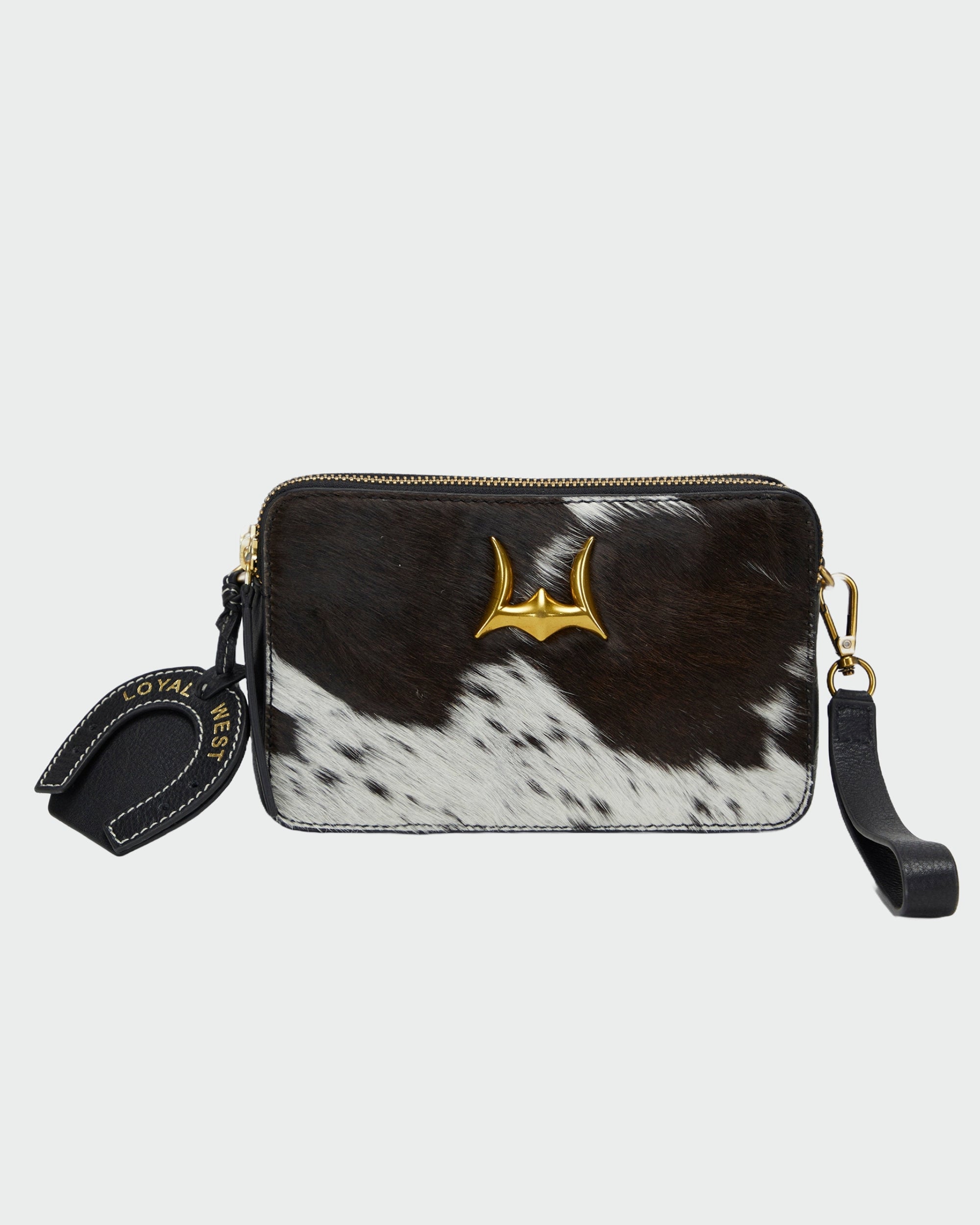 Loyal West SHELL MINI PURSE IN BLACK & WHITE COWHIDE – Myra USA