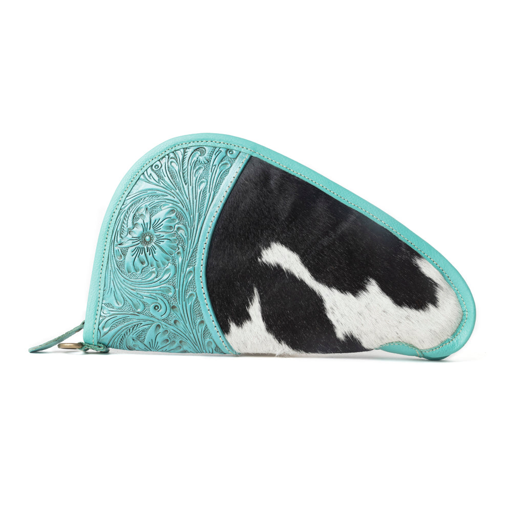 The Lone Prairie Tooled Hairon Gun Case in Desert Teal - Carrying Bold ...
