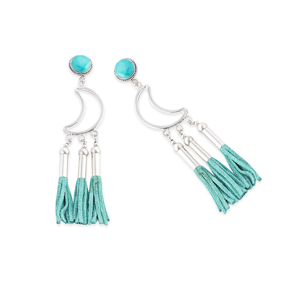 Radiant Moon Earrings In Blue – Myra USA