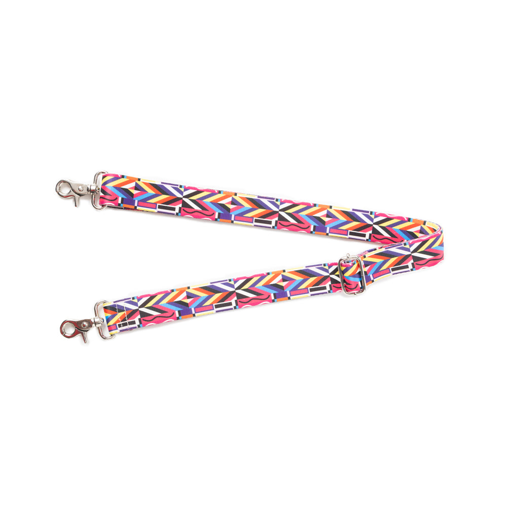 Geometric Vista Accessory Strap In Pink – Myra USA