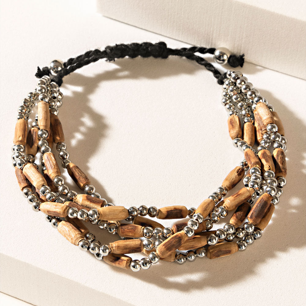 Bone & Ember Bracelet in Smoked Oak